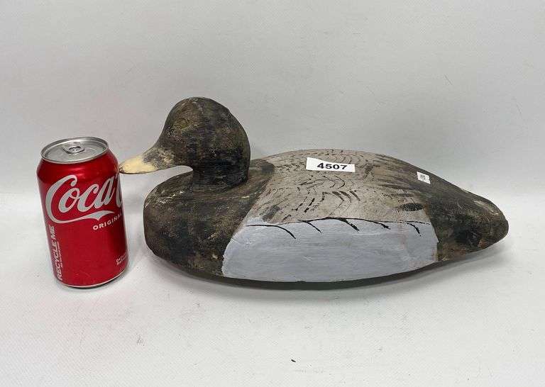 Ted Mulliken Balsa Bluebill Duck Decoy - Dixon's Auction at Crumpton