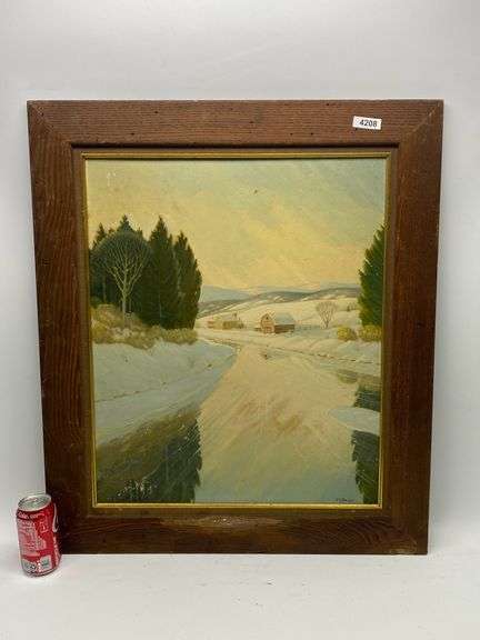 J.R. Bevan "Winter Solitude" Landscape Painting - Dixon's Auction at ...