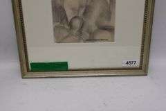 Grace Martin Taylor Crayon Drawing - Dixon's Auction at Crumpton