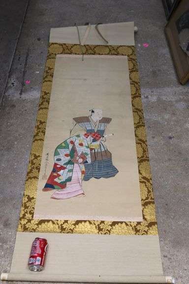 Antique Asian Scroll Painting - Dixon's Auction at Crumpton