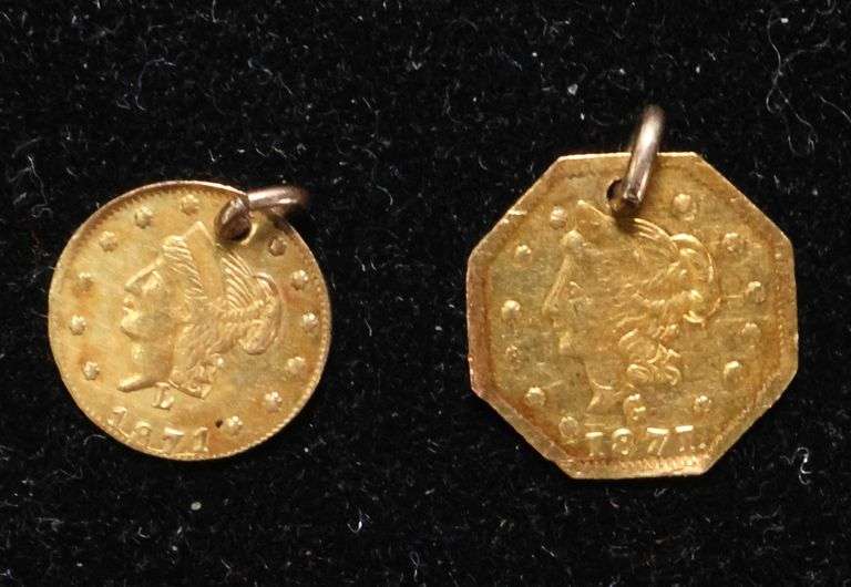California Gold Coin/Token Jewelry 0.7 Grams - Dixon's Auction at Crumpton