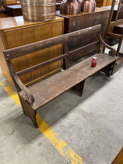 Antique Train Station Bench, Slightly Loose - Dixon's Auction at Crumpton