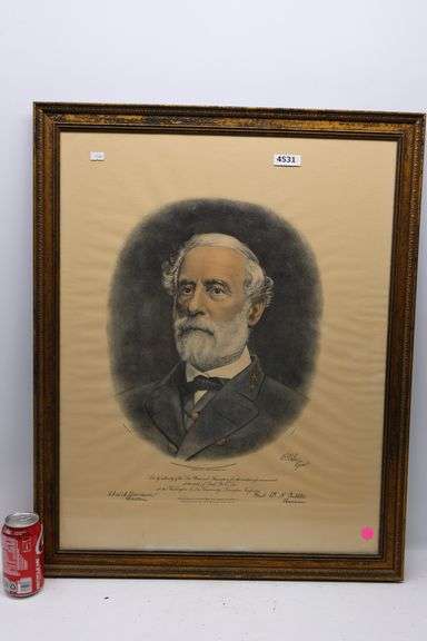 Vintage Lithograph of Confederate Civil War General Robert E. Lee ...