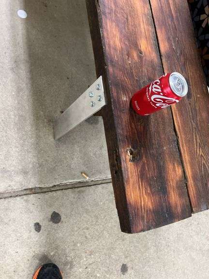 MCM Style Slab Top Bench - Dixon's Auction at Crumpton