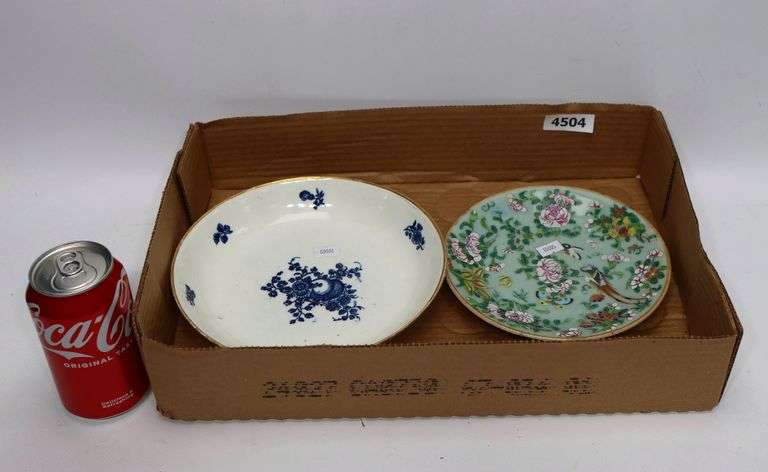 2 Antique Porcelain Plates-Chinese & Continental - Dixon's Auction at ...