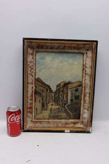 Marcel-Georges Mignot Barbizon School Oil Streetscape Painting - Dixon ...