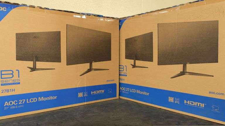 (2) Aoc B1 Series 27" Lcd Monitors (Untested in Original Boxes) - Dixon ...