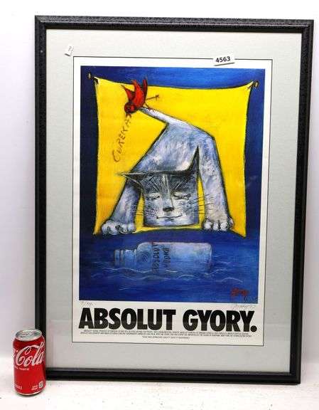 Eszter Gyory Artist Signed Absolut Vodka Poster - Dixon's Auction at ...