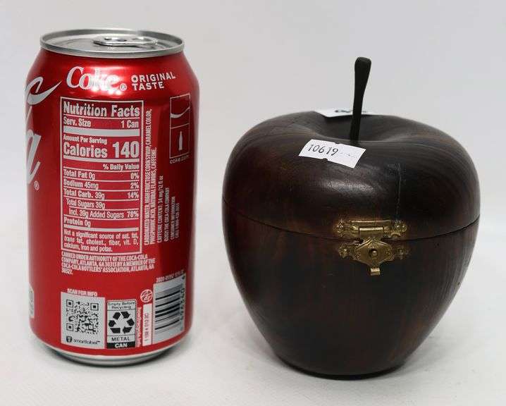 Treen Apple Form Tea Caddy - Dixon's Auction at Crumpton