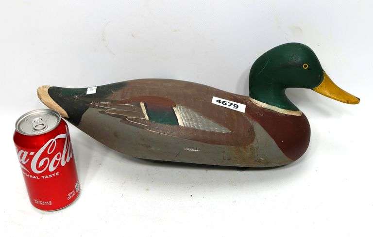 R. Madison Mitchell (Attributed) Mallard Duck Decoy - Dixon's Auction ...