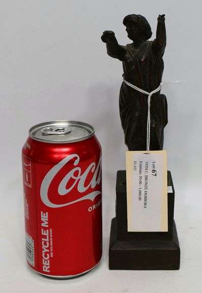 Antique Bronze Cabinet Statue of Woman-Missing One Hand - Dixon's ...