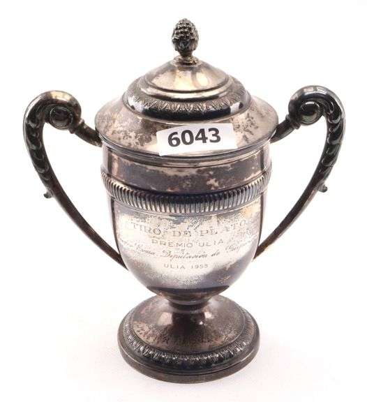Sterling Silver South American Skeet Shooting Trophy 14.0 ozt (Engraved ...