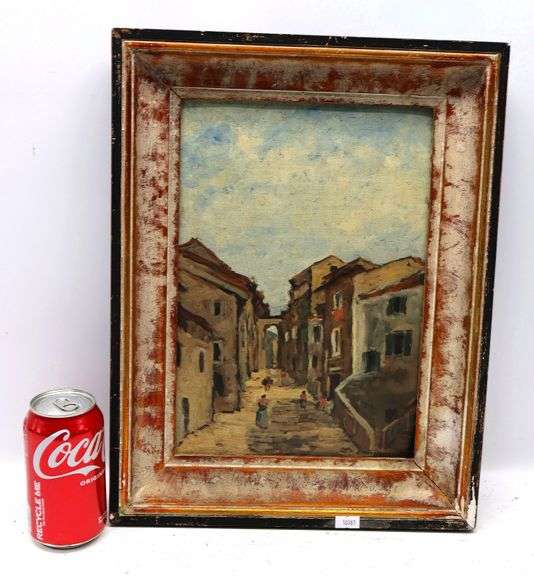 Marcel-Georges Mignot Barbizon School Oil Streetscape Painting - Dixon ...