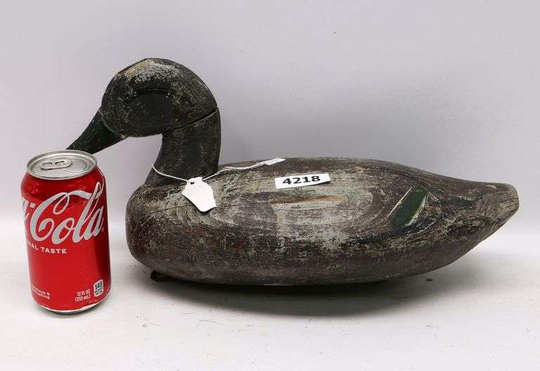 Jesse Urie Black Duck Decoy - Dixon's Auction at Crumpton