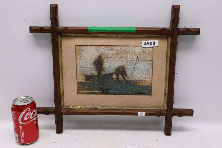 Arthur Davenport Fuller Pastel Sporting Art Study - Dixon's Auction at ...