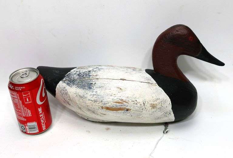 Jesse Urie Canvasback Duck Decoy Signed Mrs - Dixon's Auction at Crumpton