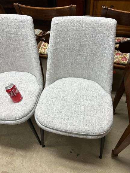 Pair Modern Gray Accent Chairs - Dixon's Auction at Crumpton