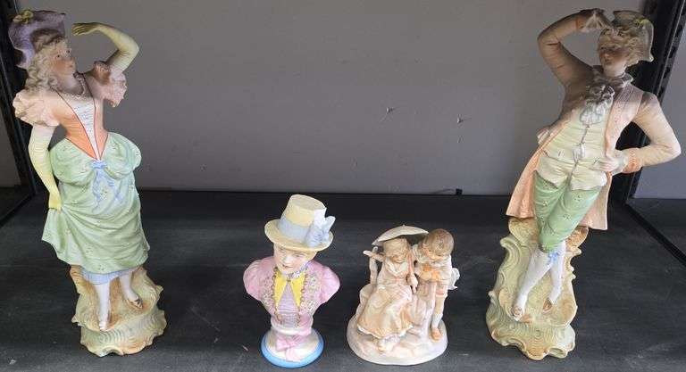 Collection of Porcelain Bisque Figurines - Dixon's Auction at Crumpton