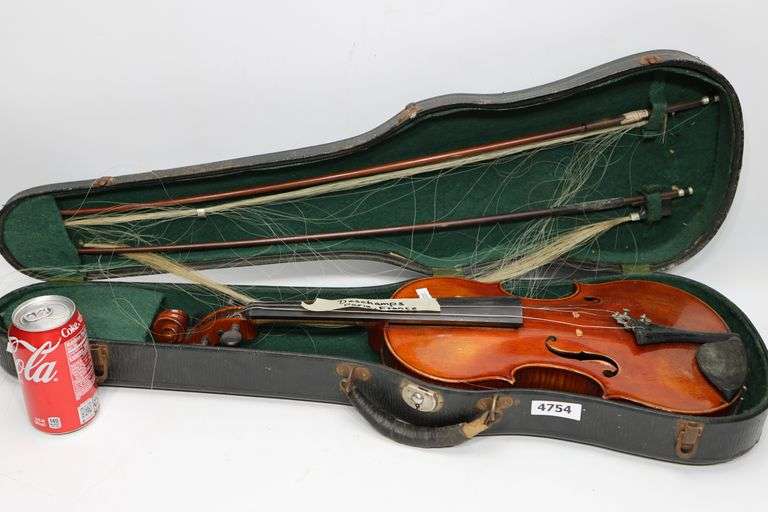 Antique Deschamps Paris, France Violin with Case and Bows - Dixon's ...