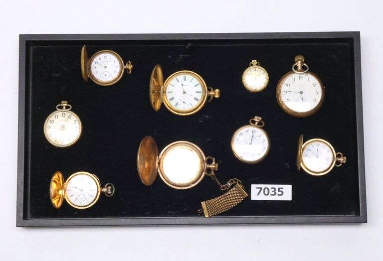 Tray Lot of Vintage Pocket Watches - Dixon's Auction at Crumpton