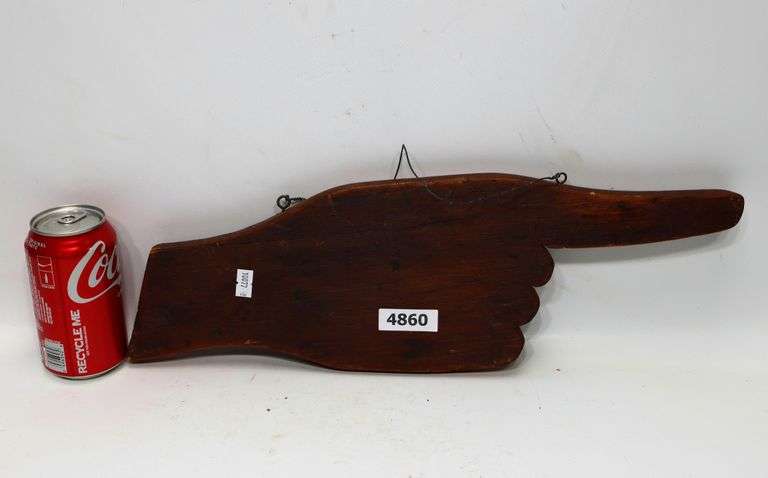 Primitive Pointing Hand Sign - Dixon's Auction at Crumpton