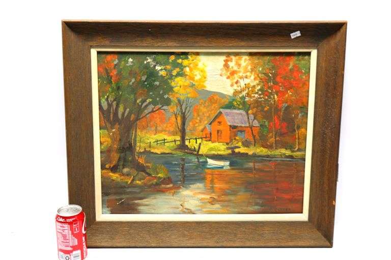 Vintage Autumn Oil Painting Signed Carter - Dixon's Auction at Crumpton