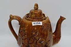 Antique Bennington Pottery Teapot-Chips - Dixon's Auction at Crumpton