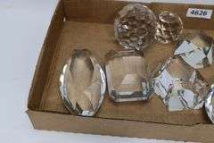 7 Faceted Crystal Paperweights - Dixon's Auction at Crumpton