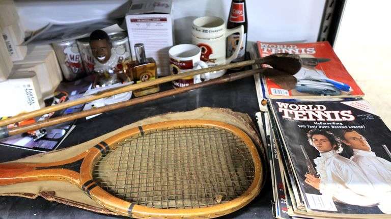 Lot Vintage Tennis Magazines, Racket, Redskins & Orioles Memorabilia ...