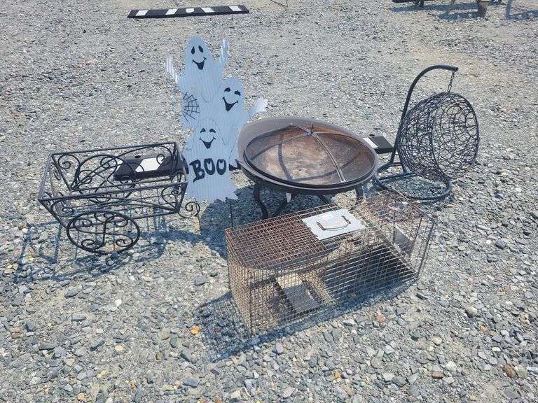 *NO STORAGE* Trap, Fire Pit, Metal Decor Etc. - Dixon's Auction at Crumpton