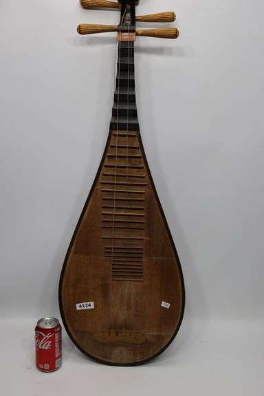 Asian Carved Lute Instrument - Dixon's Auction at Crumpton