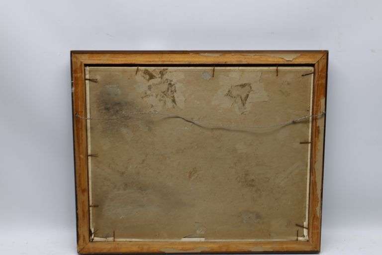 Vintage Winter Landscape Painting Signed a.J. Ross - Dixon's Auction at ...