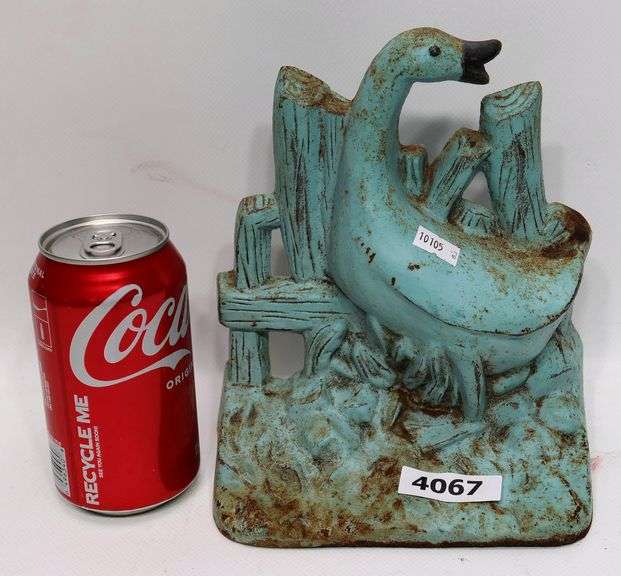 Vintage Cast Iron Goose Doorstop - Dixon's Auction at Crumpton