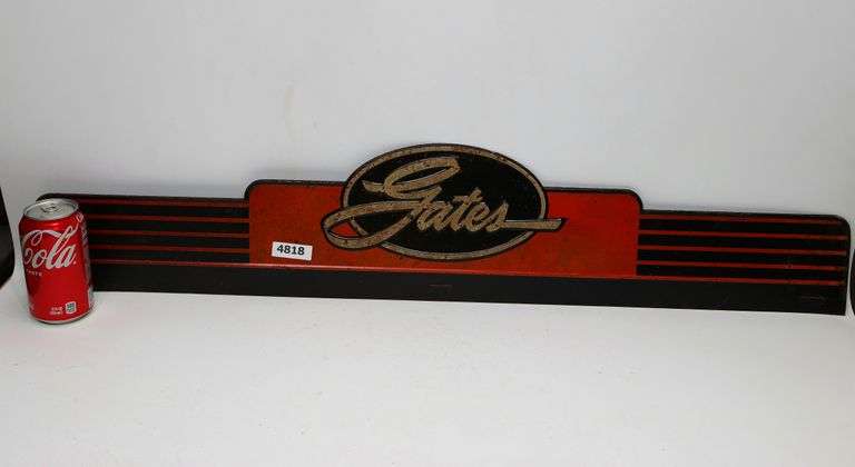 Vintage Gates Tires Embossed Metal Advertising Sign - Dixon's Auction ...