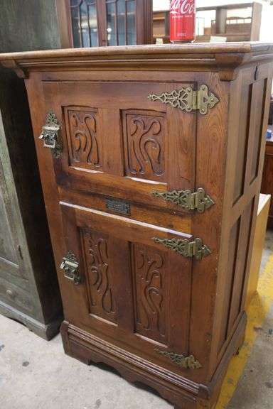 Challenge Iceberg Victorian Carved Oak Ice Box - Dixon's Auction at ...