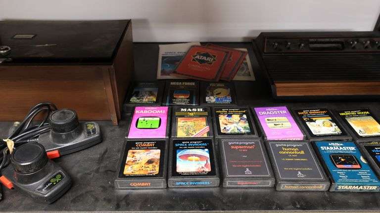 Lot Vintage Atari Console, Games & Controllers Etc. - Dixon's Auction ...