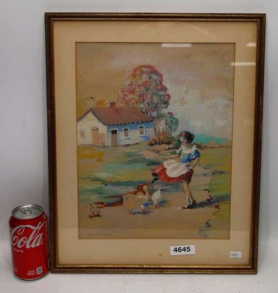 Helen F. Collision Watercolor - Dixon's Auction at Crumpton