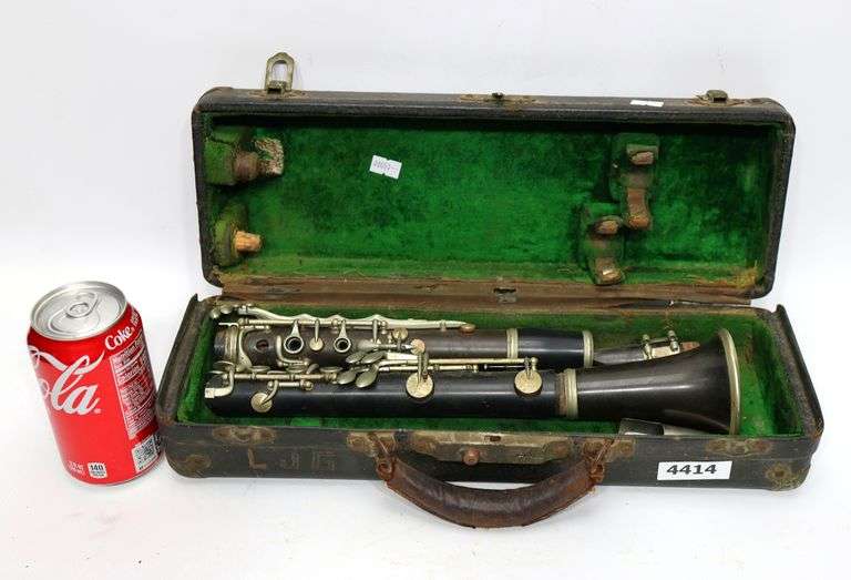 Antique Harry Pedler Clarinet with Case - Dixon's Auction at Crumpton