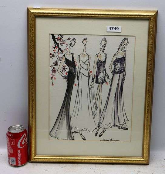 MCM Fashion Design Drawing - Dixon's Auction at Crumpton