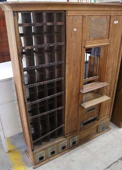 Sadler Co. Baltimore MD Antique Post Office Window - Dixon's Auction at ...