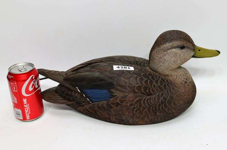 AL Burk Black Duck Decoy - Dixon's Auction at Crumpton