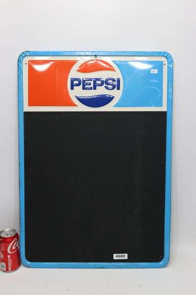Vintage Pepsi Metal Menu Board Sign - Dixon's Auction at Crumpton