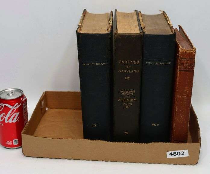 (4) Antique Maryland History Related Books - Dixon's Auction at Crumpton