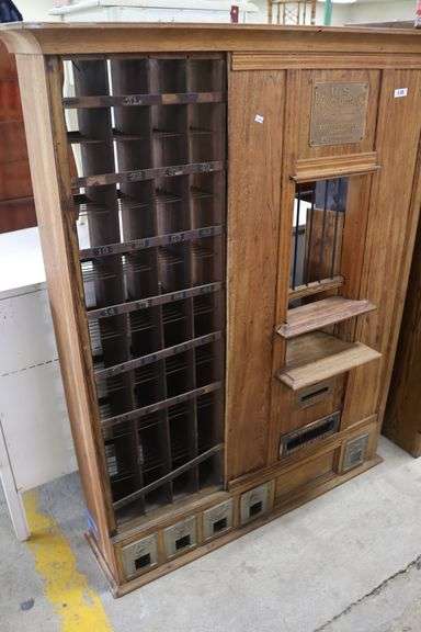 Sadler Co. Baltimore MD Antique Post Office Window - Dixon's Auction at ...