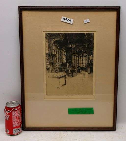George Taylor Plowman Artist Signed Etching - Dixon's Auction at Crumpton