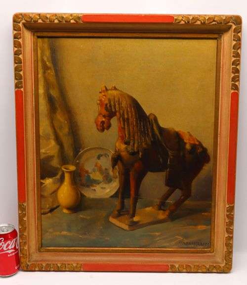 C. Chandler Ross Oil on Board Still Life Painting - Dixon's Auction at ...