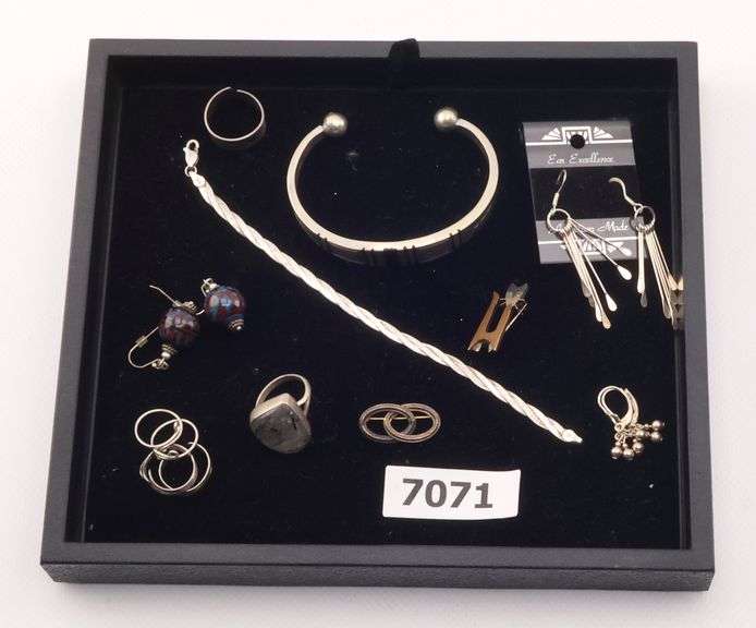 Silver & Sterling Silver Jewelry Lot Including Rings - Dixon's Auction ...