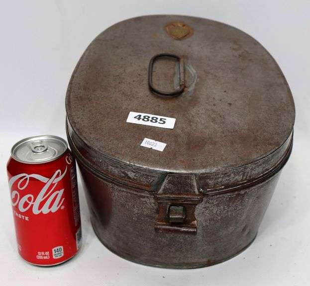 Antique Edward Smith London Tin Hat Box - Dixon's Auction at Crumpton