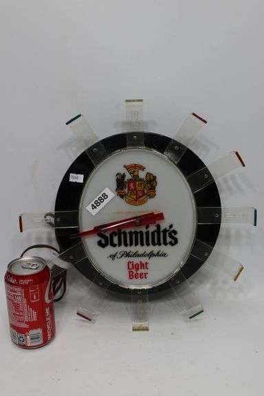 Vintage Schmidt's Advertising Clock-1 Hour Marker is Missing - Dixon's ...