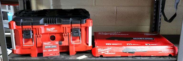 Open Box: Milwaukee Pack Out Tool Box and Racking Shelf, Chest Has ...